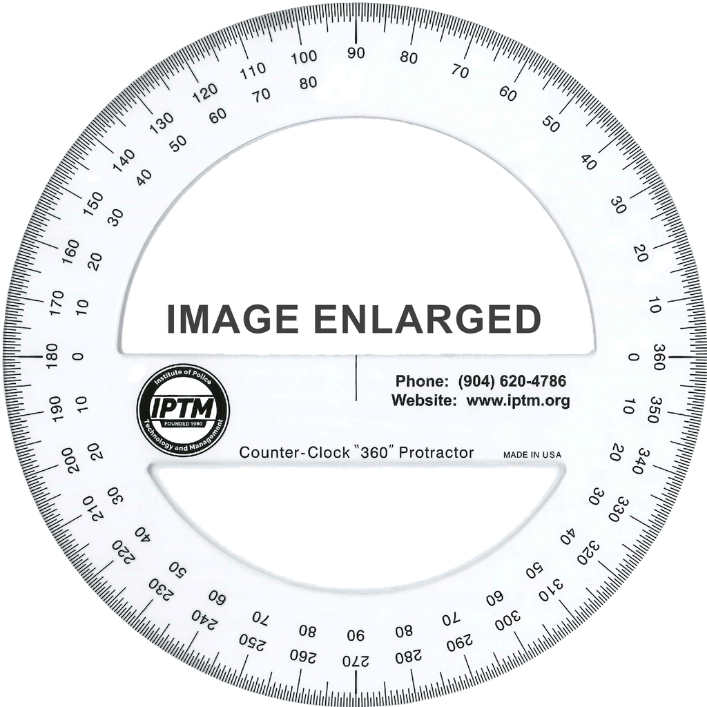 360 Degree Counter Clockwise Protractor – IPTM Publications